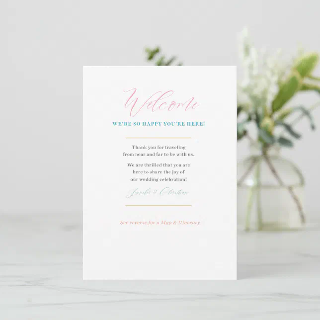 Custom Wedding Welcome Map Card: FOR Jennifer Enclosure Card | Zazzle
