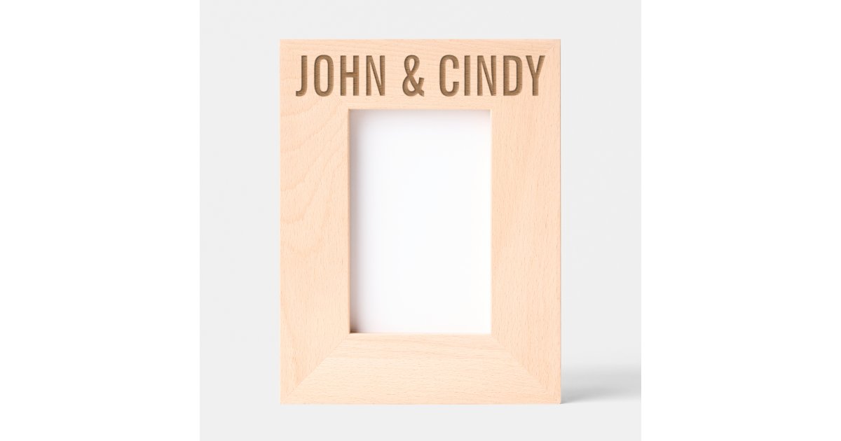 CUSTOM WEDDING WOOD ENGRAVED FRAMES | Zazzle