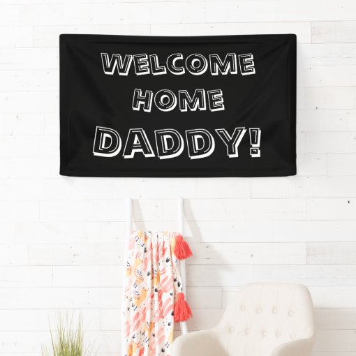 Custom Welcome Home Banner black Personalized | Zazzle