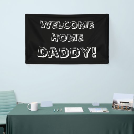 Custom Welcome Home Banner black Personalized | Zazzle