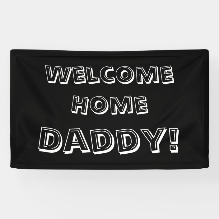 Custom Welcome Home Banner black Personalized | Zazzle.com