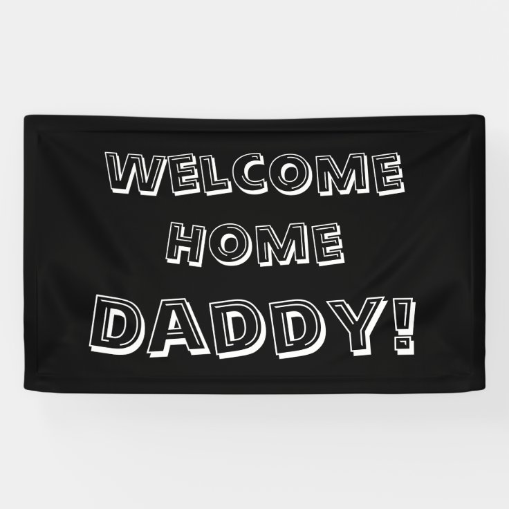 Custom Welcome Home Banner black Personalized | Zazzle
