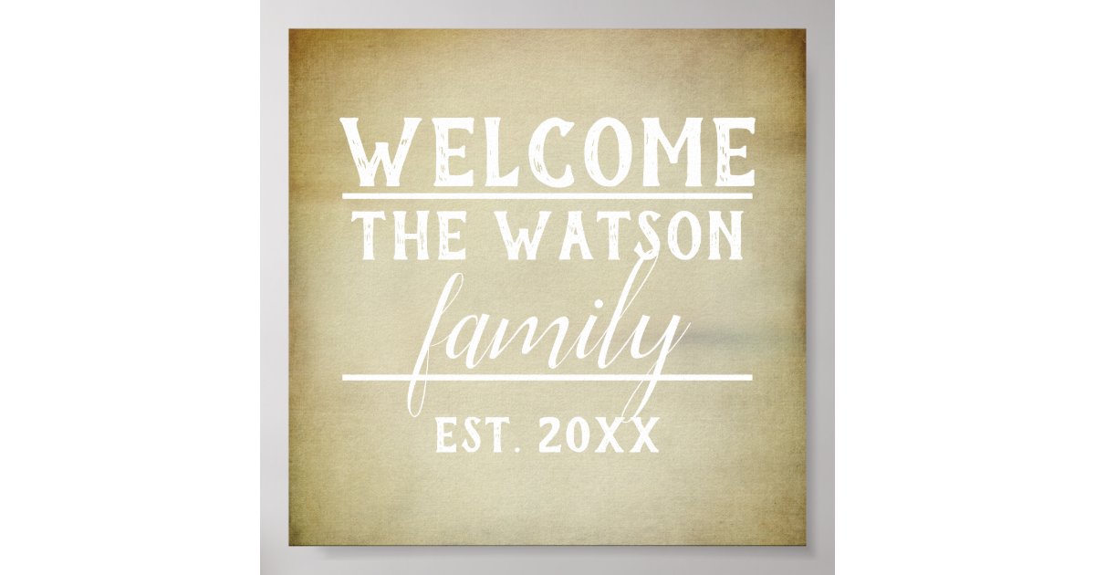 custom welcome poster to personalize | Zazzle