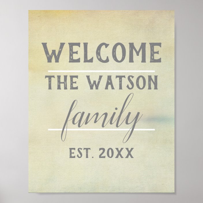 custom welcome poster to personalize | Zazzle.com
