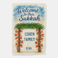 Custom Welcome to Our Sukkah Personalized Sukkot Garden Flag | Zazzle