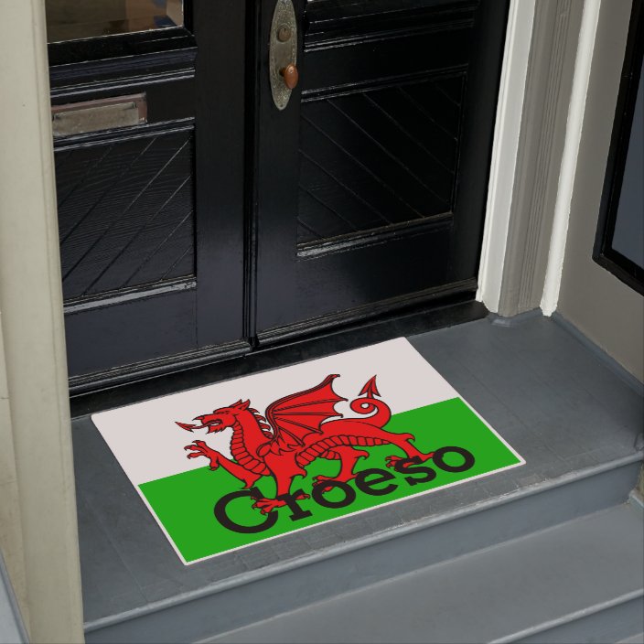 Custom Welsh Welcome Door Mat | Zazzle.com