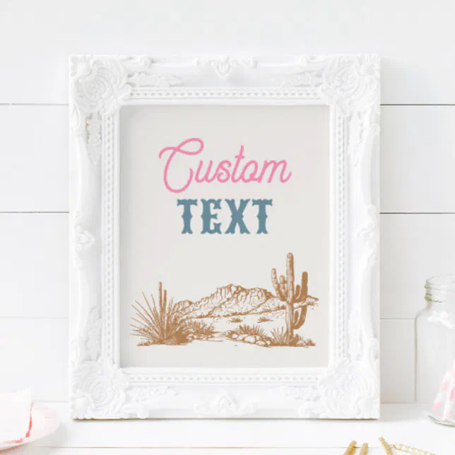 Custom Western Party Sign | Zazzle
