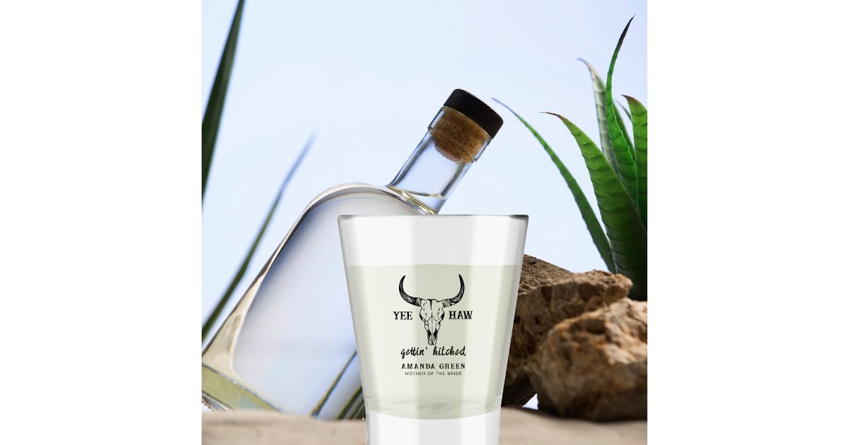 Custom Western Wedding Bachelorette Party Group Shot Glass Zazzle