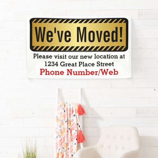 Custom We've Moved Moving Business Sign | Zazzle