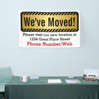 Custom We've Moved Moving Business Sign | Zazzle