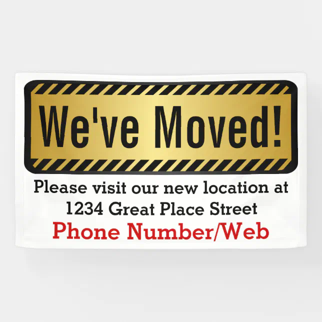 Custom We've Moved Moving Business Sign | Zazzle