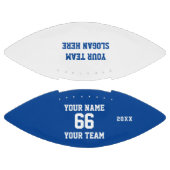 Custom white blue Football with Name, Number, Team | Zazzle