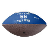Custom white blue Football with Name, Number, Team | Zazzle