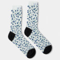 Custom White Floral Light Dark Blue Flowers Socks | Zazzle