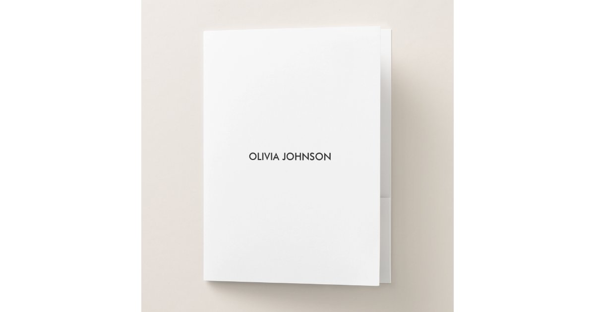 Custom White Pocket Folder | Zazzle