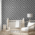 Custom White Repeating Logo Background Wallpaper | Zazzle
