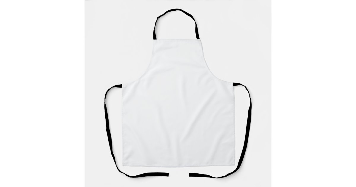 Custom white simple Design Add Photo or Text Apron | Zazzle