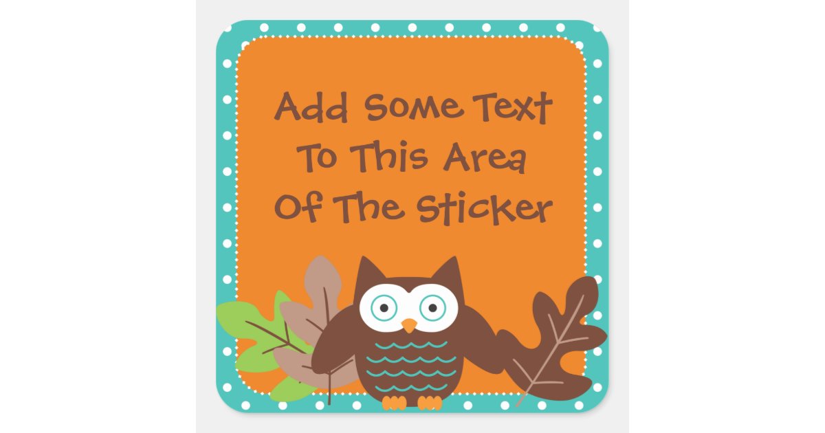 Custom Whoot Owl Stickers | Zazzle