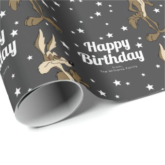 Custom WILE E. COYOTE™ Happy Birthday Wrapping Paper | Zazzle