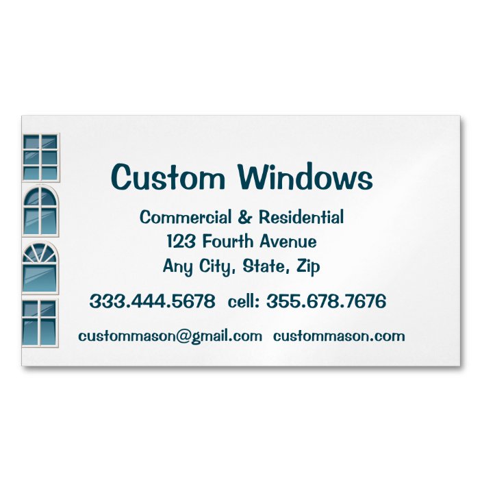 Custom Windows Repair Maintenance Business Card Ma | Zazzle.com