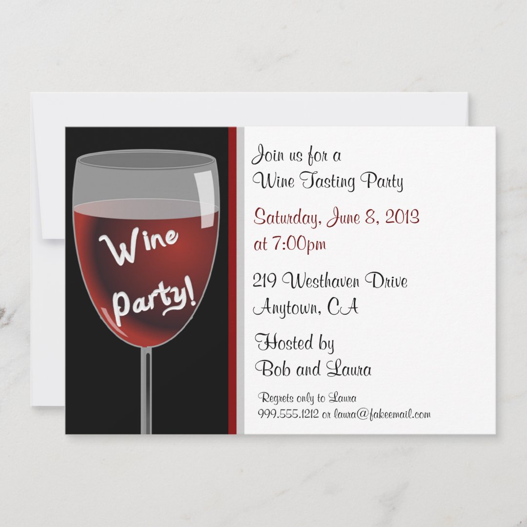 Custom Wine Party Invitations | Zazzle