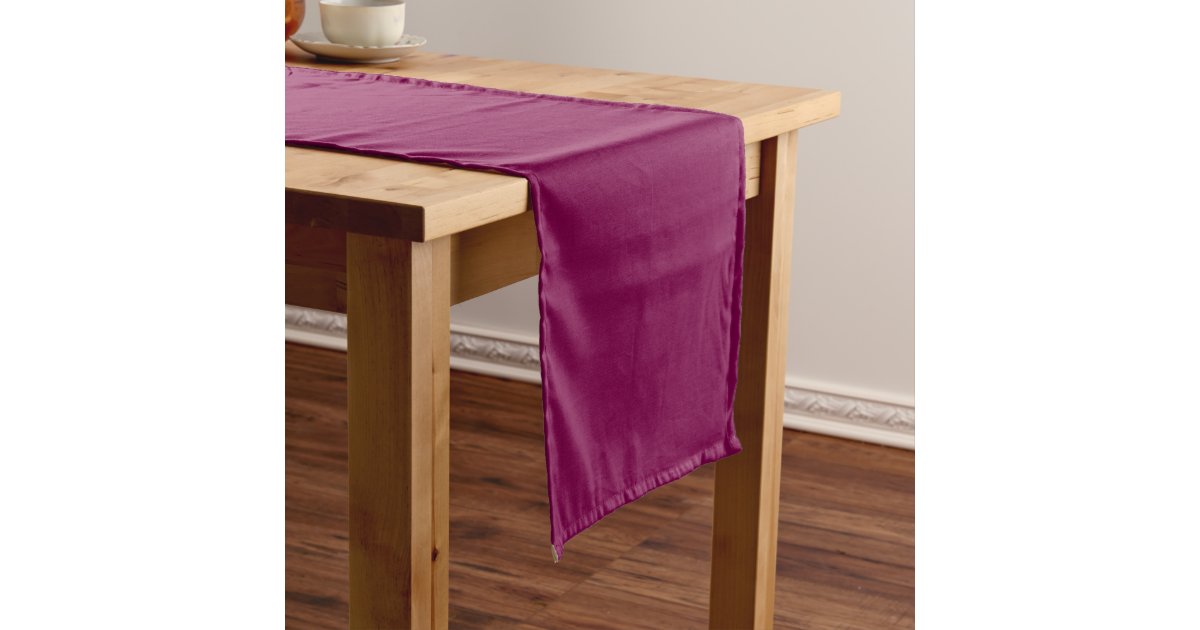 Custom Wine Solid Color Simple Template Classic Medium Table Runner ...