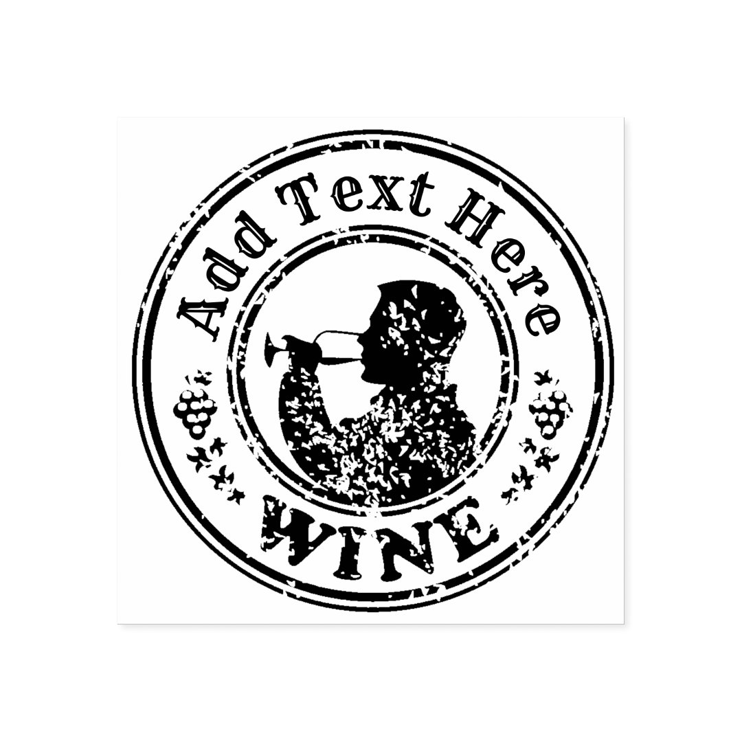 Custom Wine Tasting Ink Stamp | Zazzle