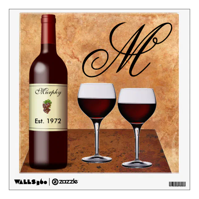 Custom Wine Wall Decal | Zazzle