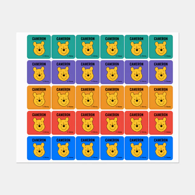 Custom Winnie the Pooh | Back to School Labels | Zazzle