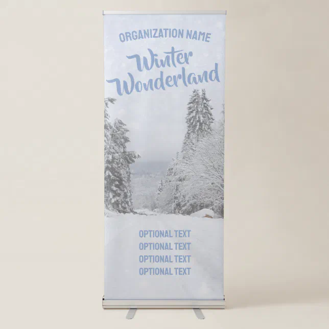 Custom Winter Wonderland Snow Vertical Banner | Zazzle