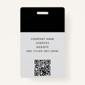 Custom With QR Code Your Logo Company Employee ID Badge | Zazzle