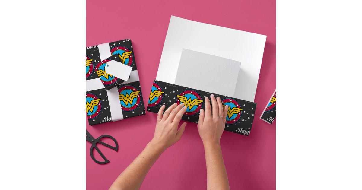 Custom Wonder Woman Happy Birthday Wrapping Paper | Zazzle
