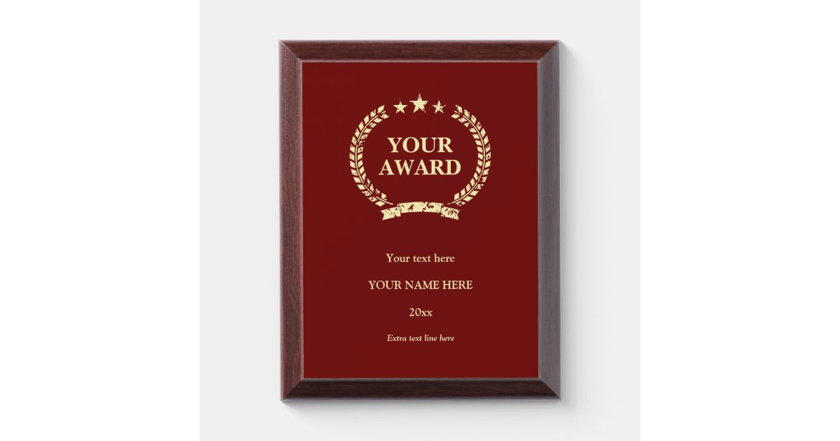 Custom wood award plaques for achievements | Zazzle