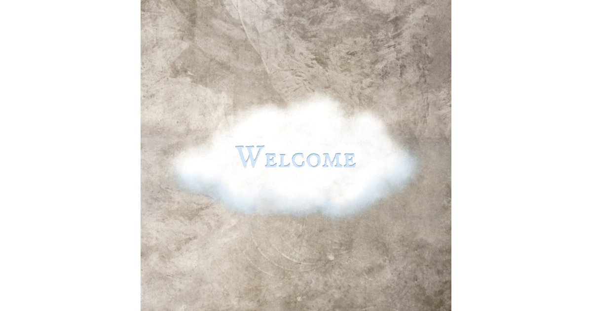 Custom Word on Fluffy White Cloud No. 2 Fairytale Floor Decals | Zazzle