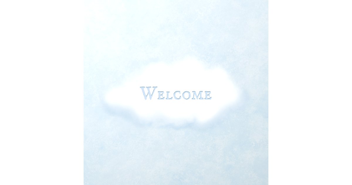 Custom Word on Fluffy White Cloud No. 2 Fairytale Wall Decal | Zazzle