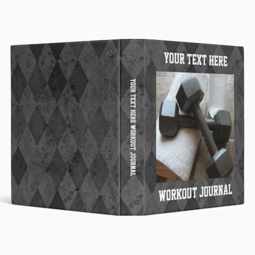 Custom Workout Journal, Exercise Schedule Book Binder | Zazzle