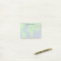 Custom world map planet earth watermark image post-it notes | Zazzle