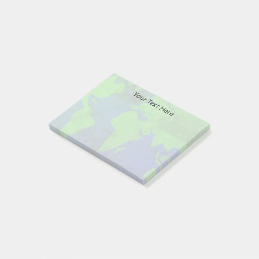Custom world map planet earth watermark image post-it notes | Zazzle
