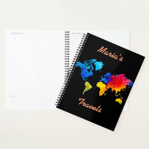 Custom. World Map. Planner | Zazzle