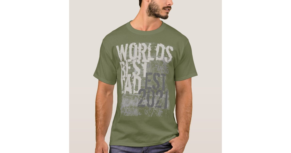 Custom Worlds Best Dad Grunge Graffitti Text Shirt | Zazzle