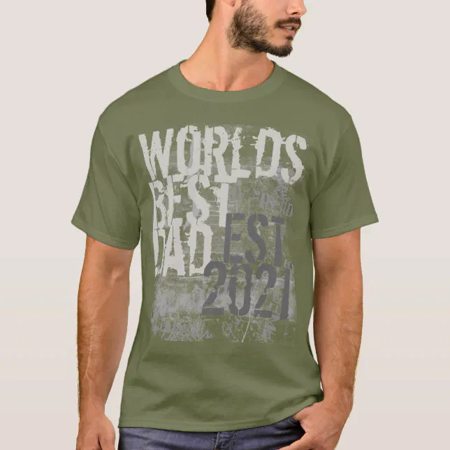 Custom Worlds Best Dad Grunge Graffitti Text Shirt | Zazzle