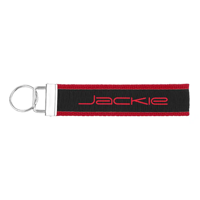 Custom Wrist Keychain Red | Zazzle