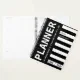 Custom Year 2019 2020 Modern Black and White Planner | Zazzle