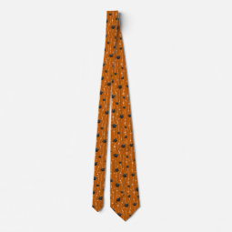 Custom Year Burnt Orange Grad Caps & Ribbon Neck Tie | Zazzle