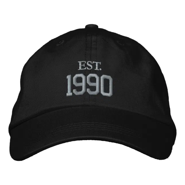 Custom Year / Date Commemorative Embroidered Baseball Cap | Zazzle