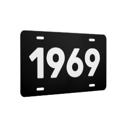 Custom year number car license plate 1969 | Zazzle