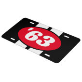 Custom year racing stripes hot rod muscle car license plate | Zazzle