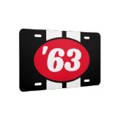 Custom year racing stripes hot rod muscle car license plate | Zazzle