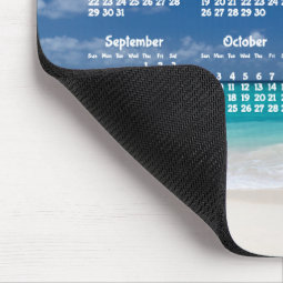 Custom Yearly Calendar 2016 Mouse Pad Beach | Zazzle
