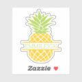 Custom Yellow Green Pineapple Sticker | Zazzle